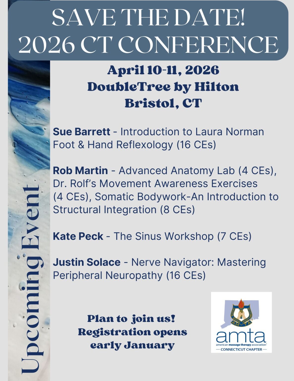 Save the Date! 2026 CT Conference – AMTA-CT